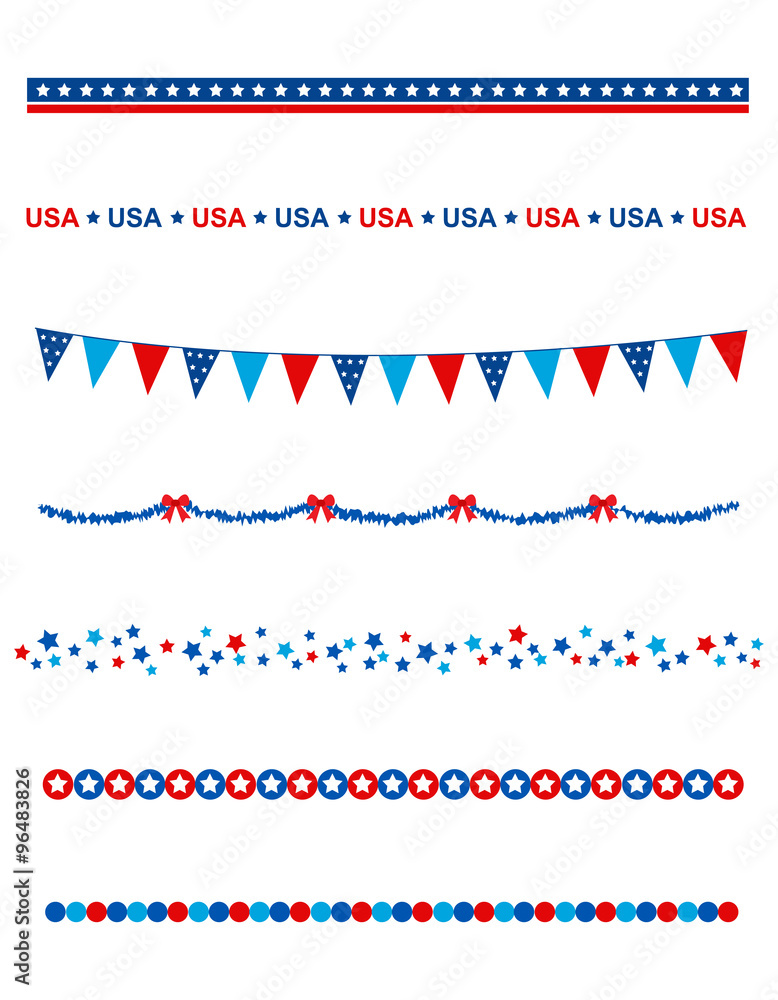 USA patriotic divider Stock Vector | Adobe Stock