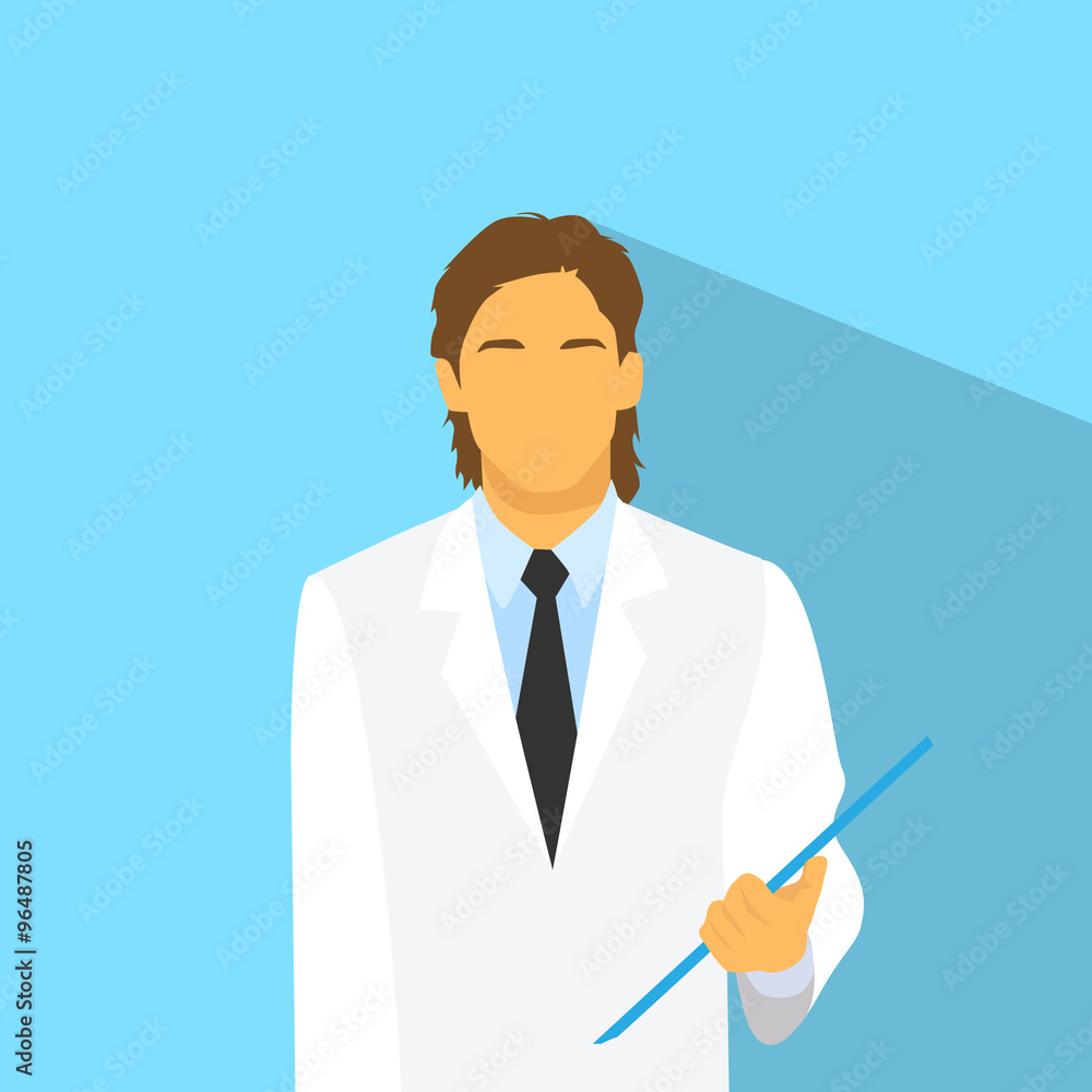 Medical Doctor Profile Icon Male Portrait Flat Design Stock Vector ...
