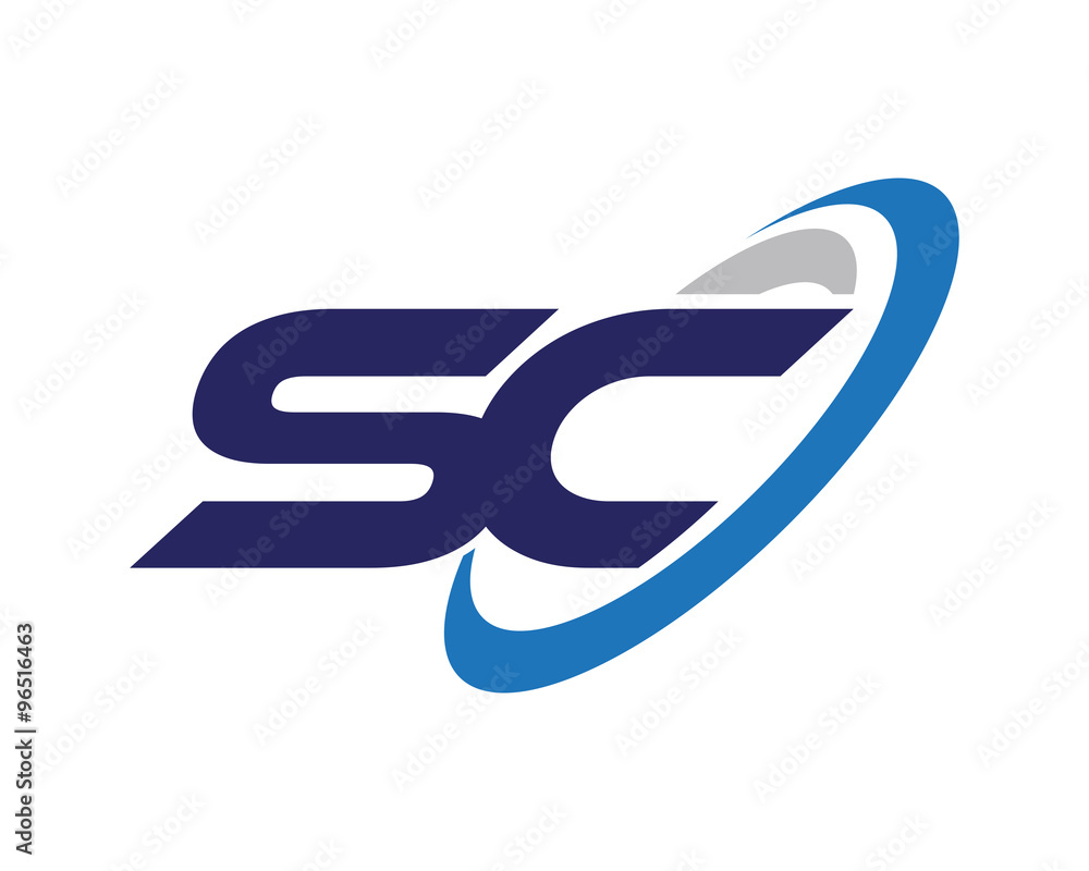 SC Letter Swoosh Company Logo Stock Vector | Adobe Stock