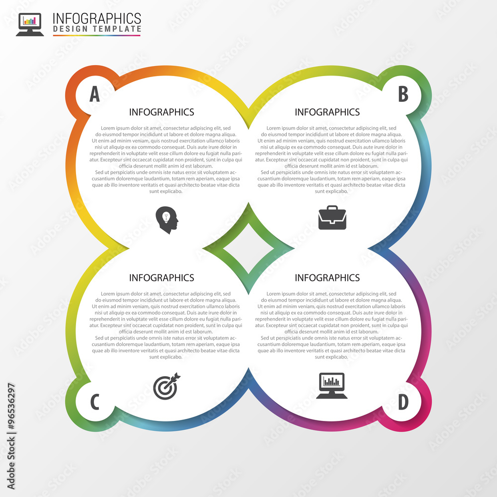 Circle objects. infographic design. Template for diagram, graph ...