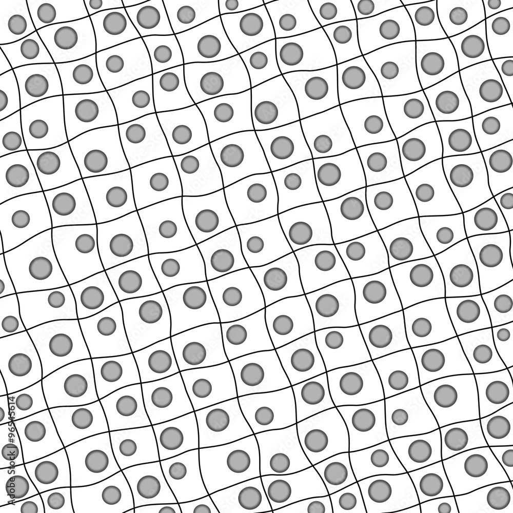 Network of cells (mesh) with visible nucleus of a cell Stock ...