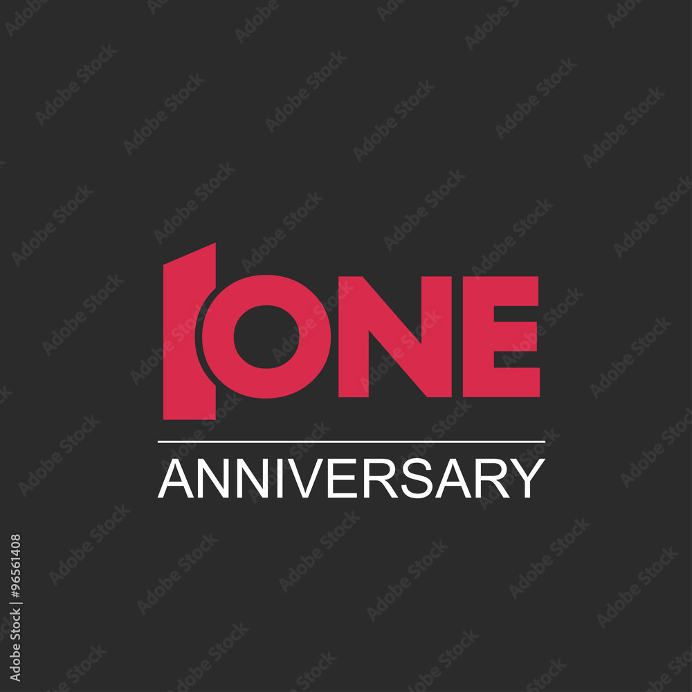 Word and number one vector. First template icon. One symbol silhouette ...