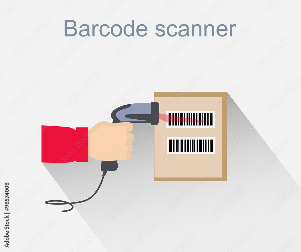 Barcode Scanner Icon Design Style Stock-Vektorgrafik | Adobe Stock