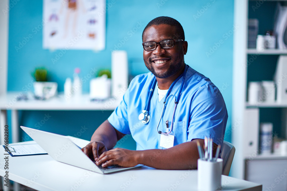 Clinician at work Stock Photo | Adobe Stock