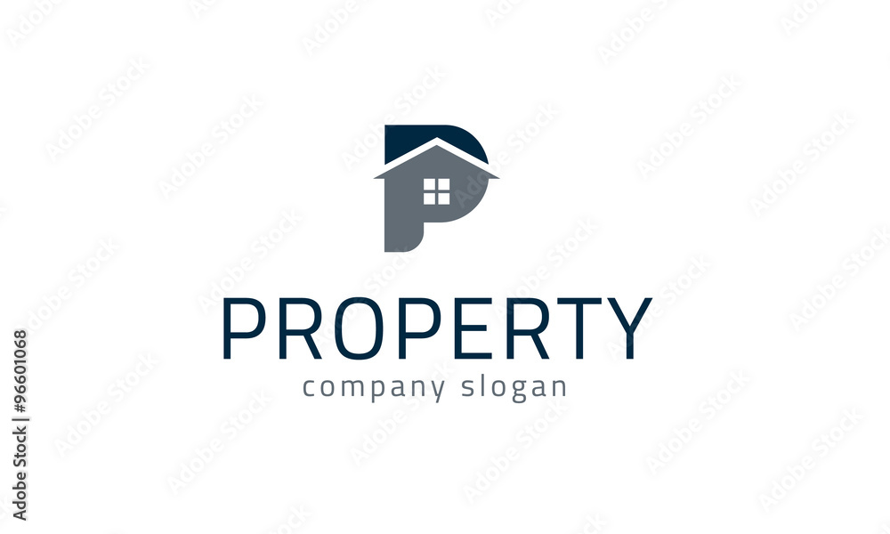 P Logo - Property Stock Vector | Adobe Stock