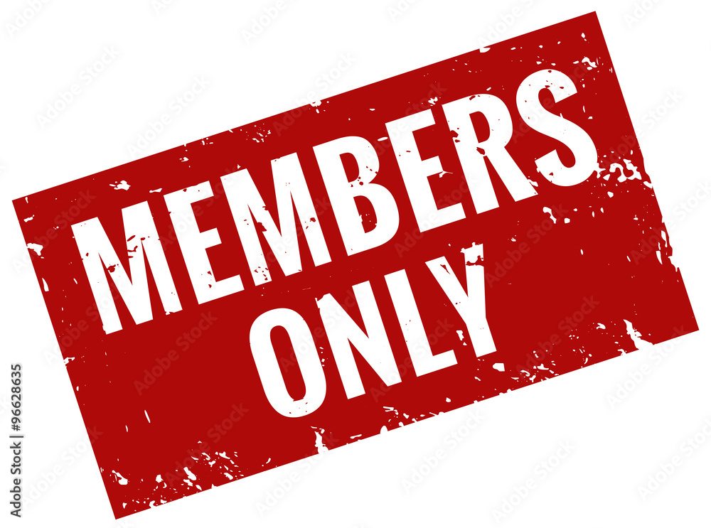 Members only stamp red Stock Vector | Adobe Stock