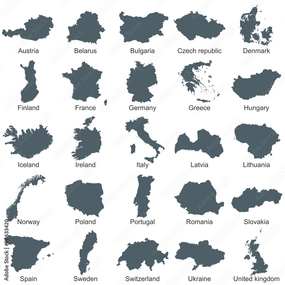 Poster Maps of Europe countries – Wall Art | UkPosters