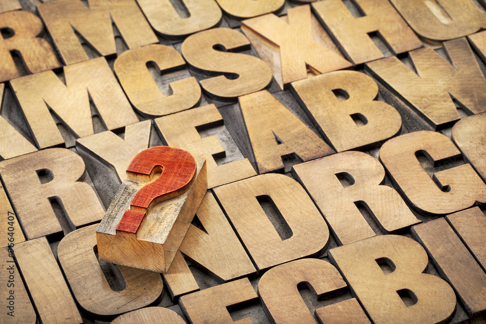 question mark and alphabet Stock Photo | Adobe Stock