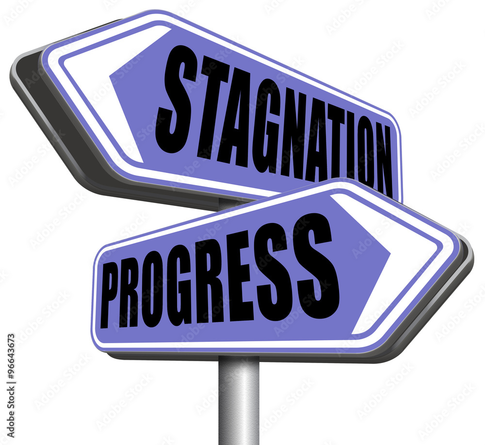 ภาพประกอบสต็อก progress or stagnation ภาพ | Adobe Stock