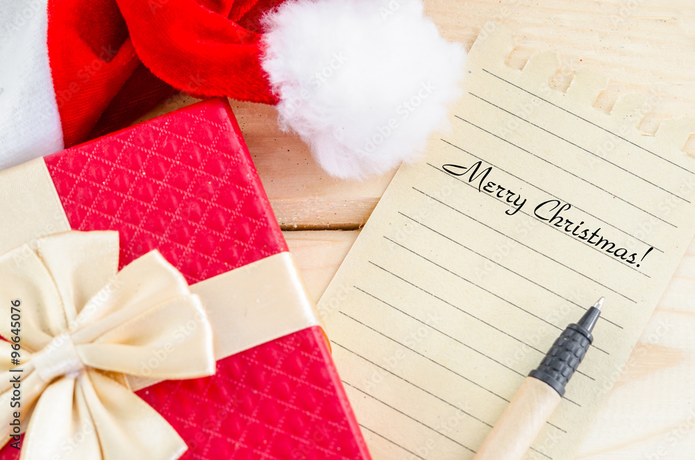 Merry Christmas word writing. Stock Photo | Adobe Stock