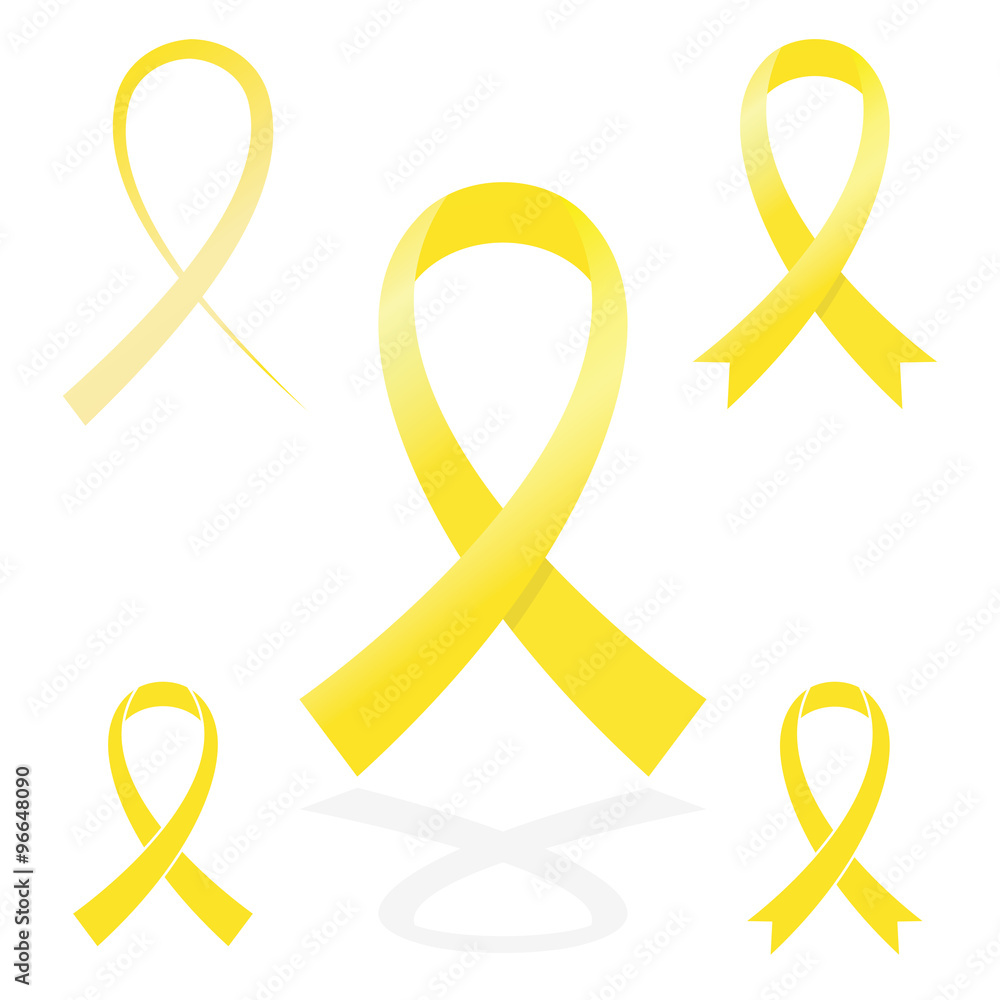 yellow sign ribbon cancer symbol Stock Vector | Adobe Stock