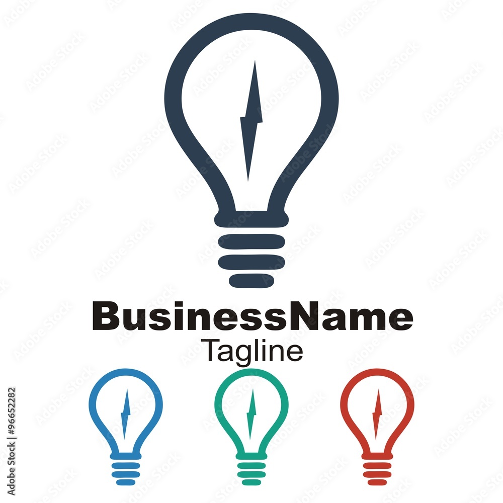 lamp bulb logo logo icon Vector Stock Vector | Adobe Stock