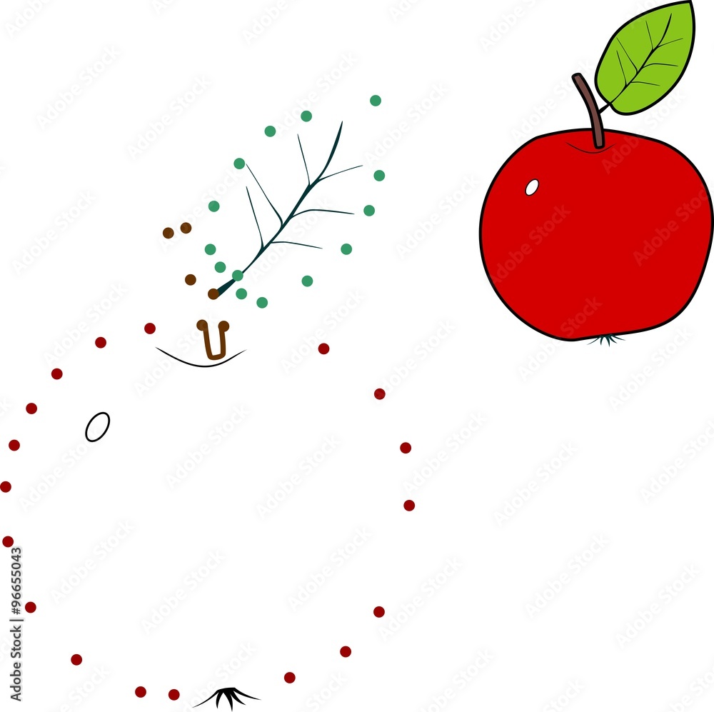 Connect the dots and color Stock Vector | Adobe Stock