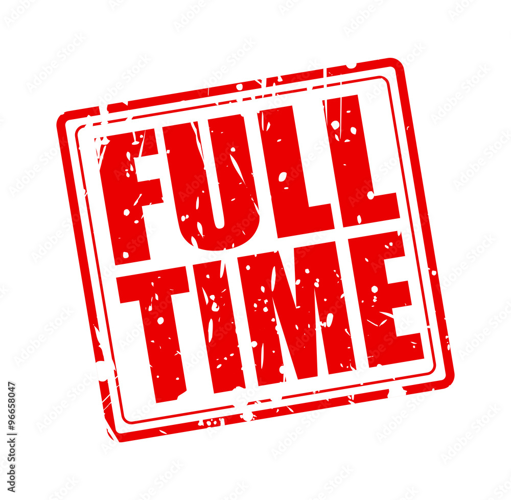 FULL TIME red stamp text Stock-Vektorgrafik | Adobe Stock