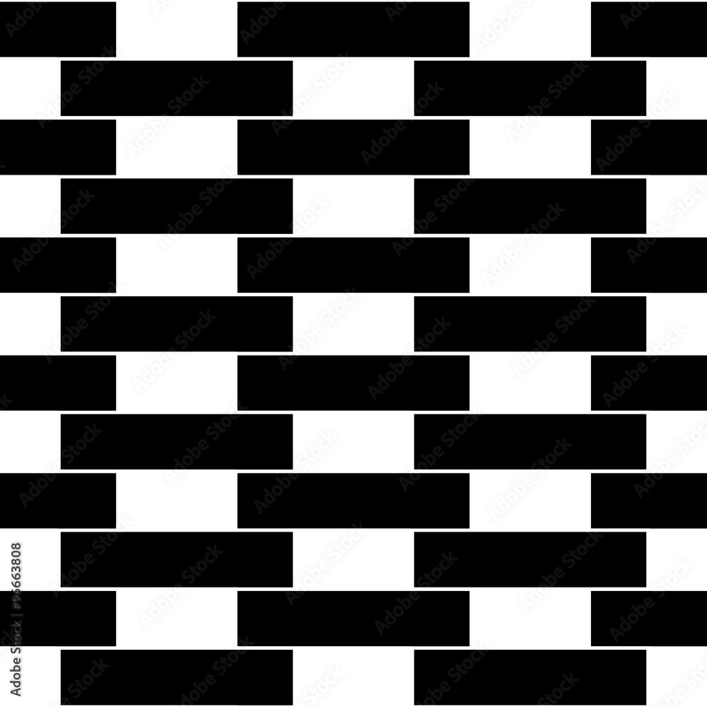 Vector Modern Seamless Geometry Pattern Brick Wall Black And White Abstract Geometric