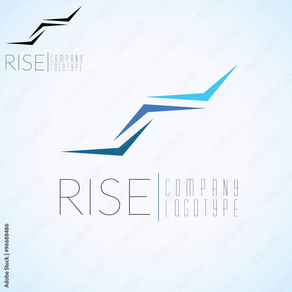 Abstract stairs, Logo concept template for start up, flight company ...