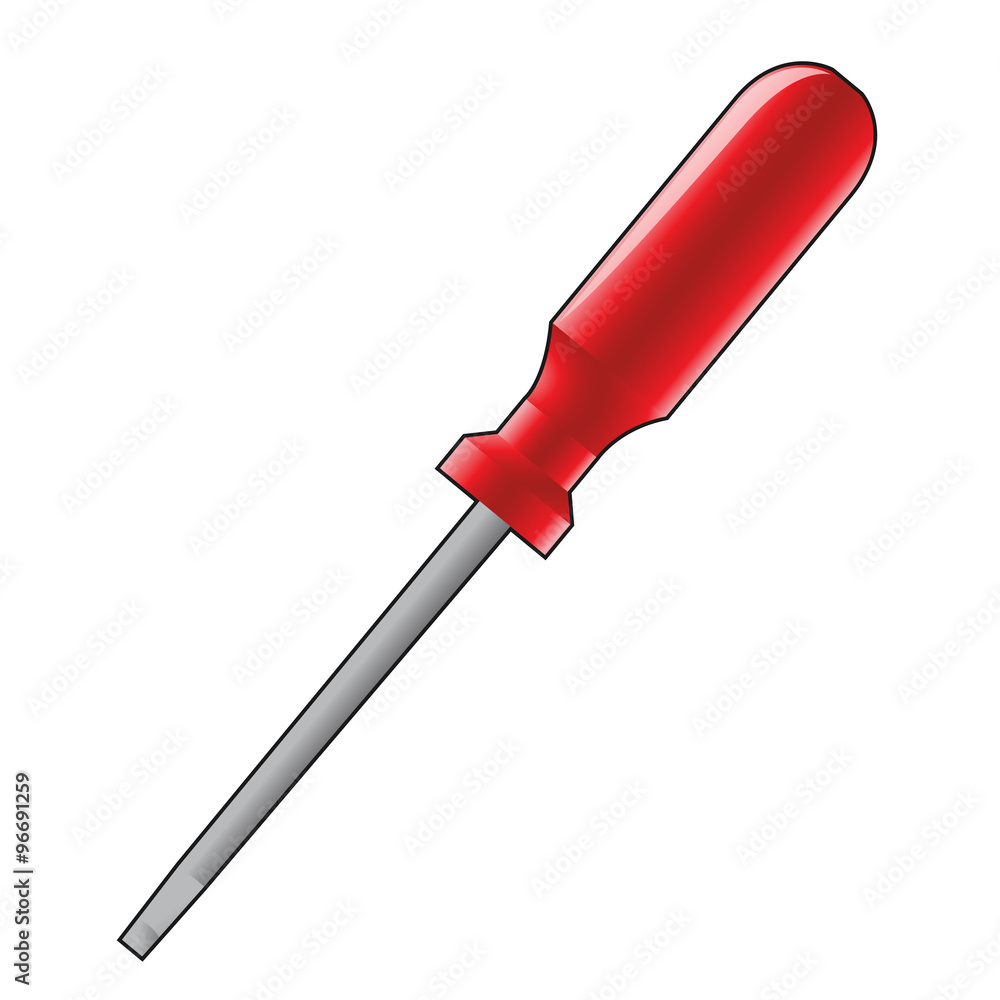 Cartoon Screwdriver Icon Stock Vector | Adobe Stock