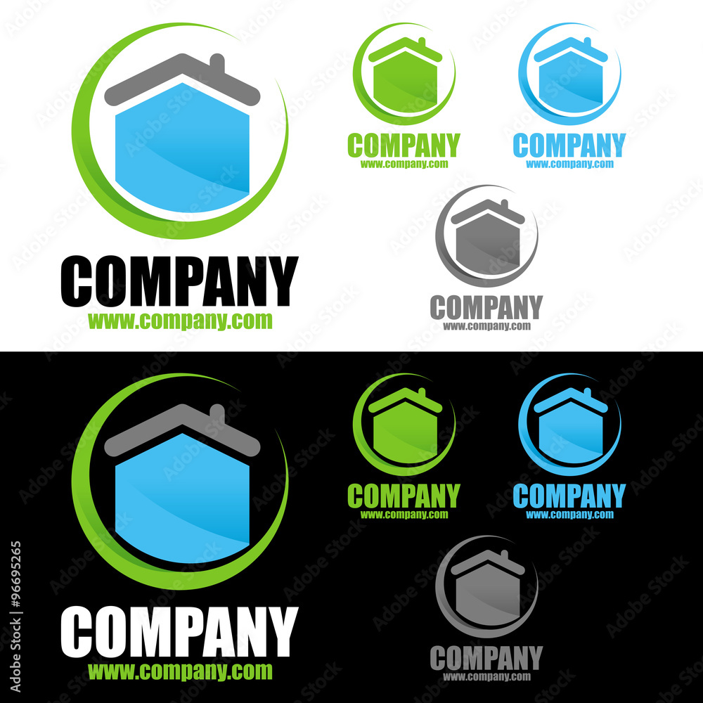 logo maison travaux Stock Vector | Adobe Stock