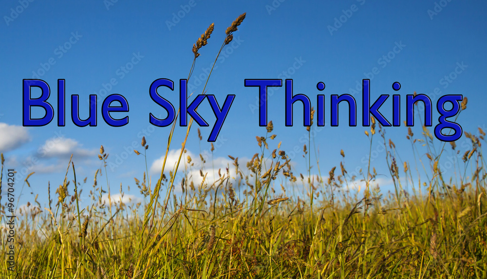 Blue Sky Thinking, concept for business creativity and invention. Stock ...
