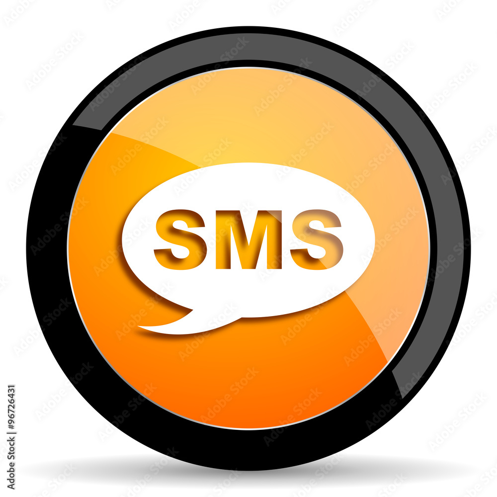 sms orange icon Stock Illustration | Adobe Stock
