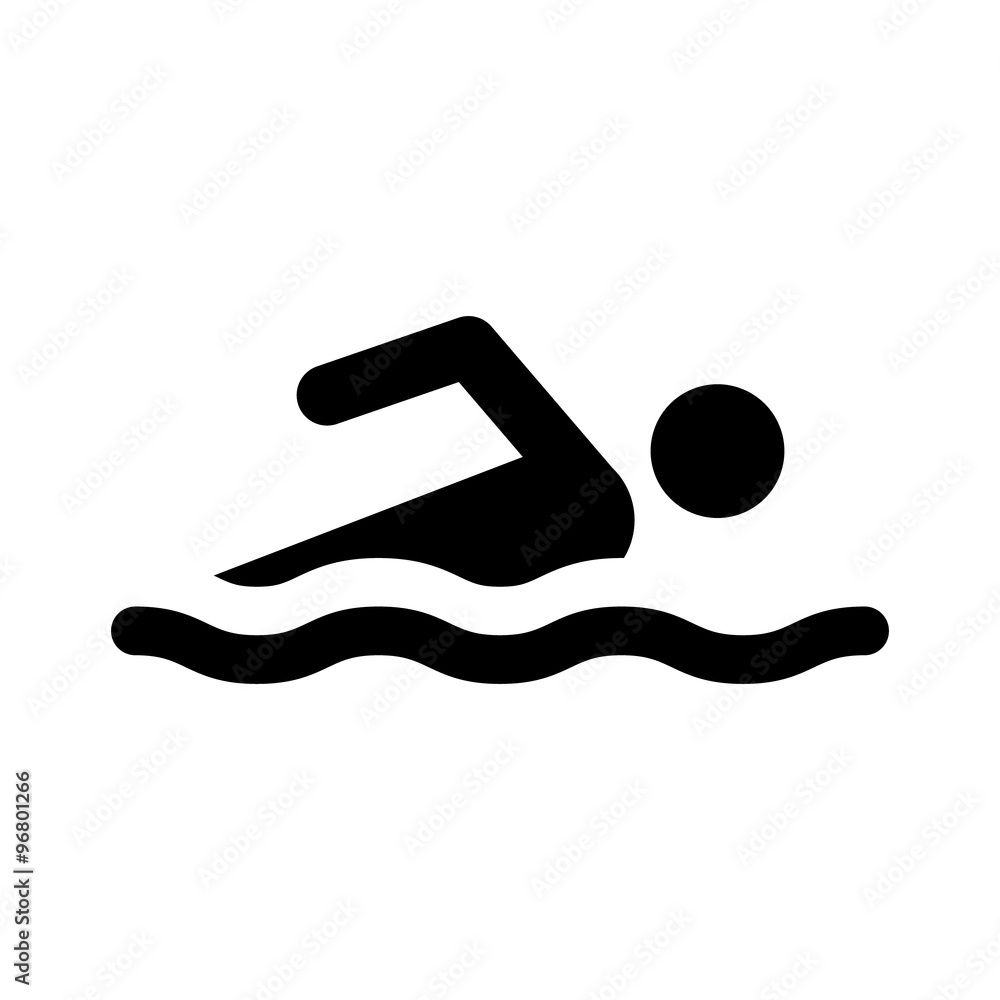 Swimming line art icon for sports apps and websites Stock Vector ...