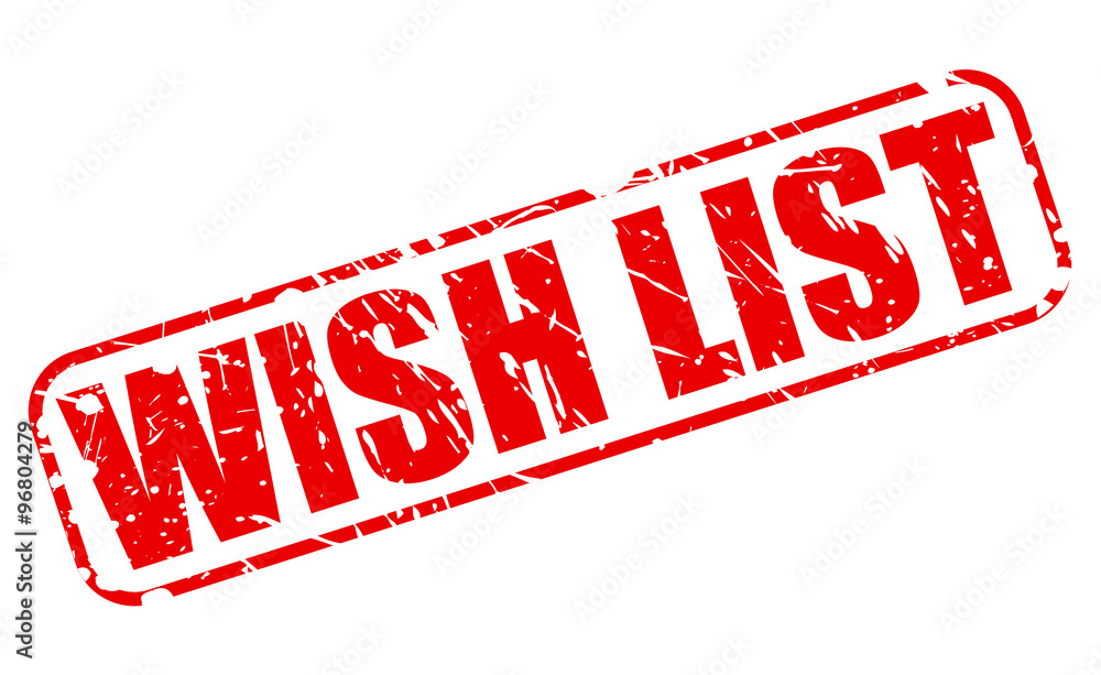 WISH LIST red stamp text vector de Stock | Adobe Stock