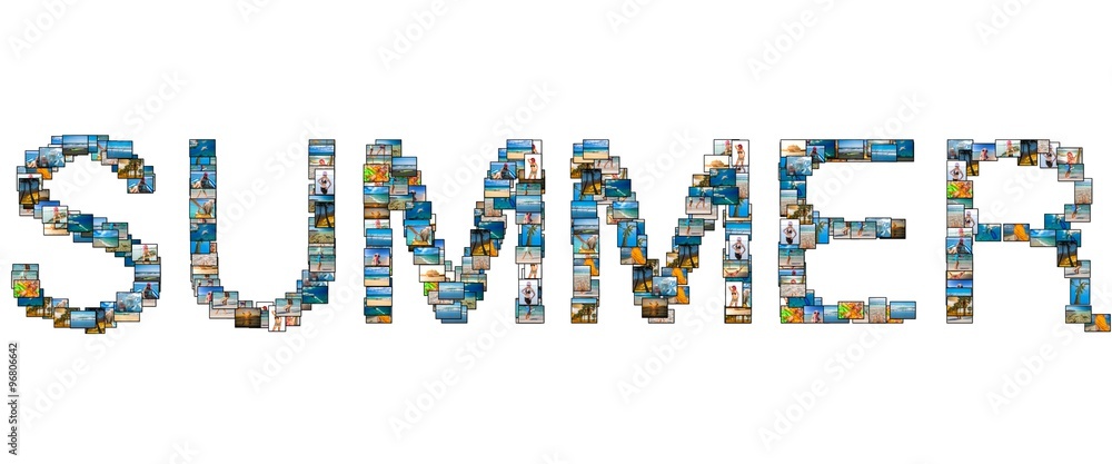 Summer vacation collage Stock Photo | Adobe Stock