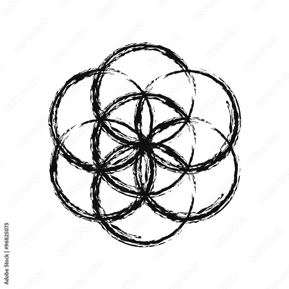 Flower of Life, vector. Stock Vector | Adobe Stock