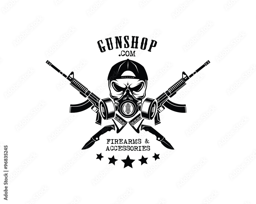 Vettoriale Stock Gun Shop Logo | Adobe Stock