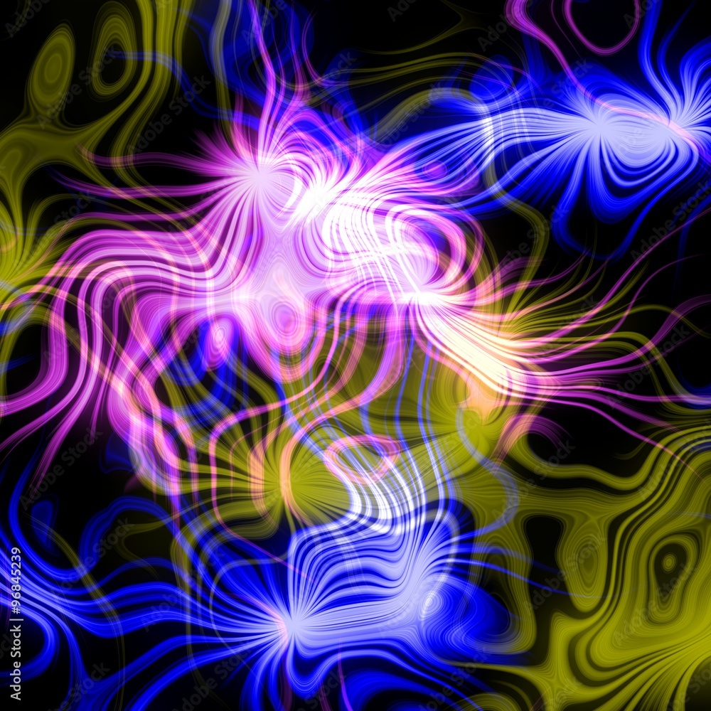 Abstract plasma discharge as a background. Psychedelic color image ...