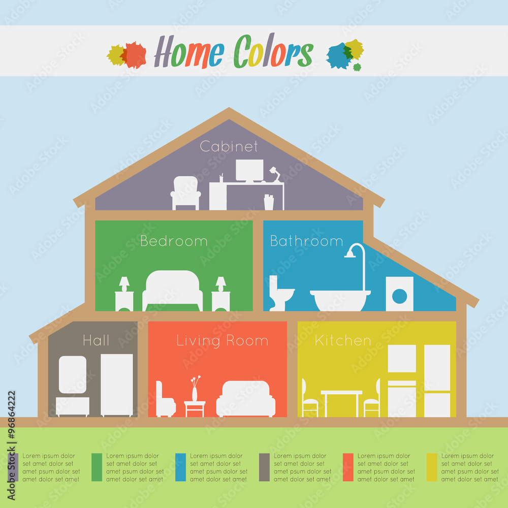House infographic. Stock Vector | Adobe Stock