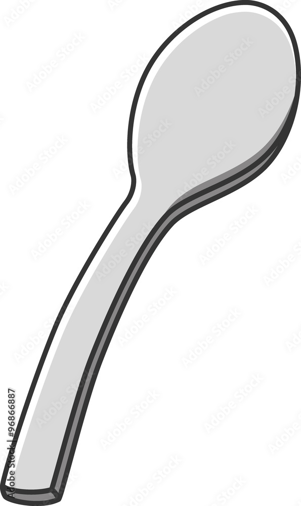 Spoon vector cartoon illustration Stock Vector | Adobe Stock