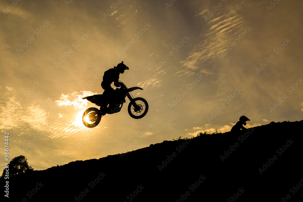 Motocross Jumps Sunset
