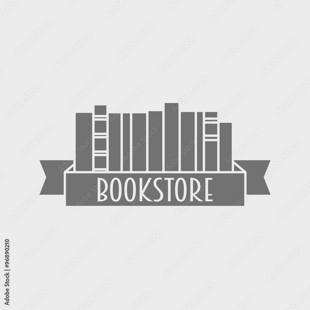 library or bookstore logotype concept. Can be used to design cards ...