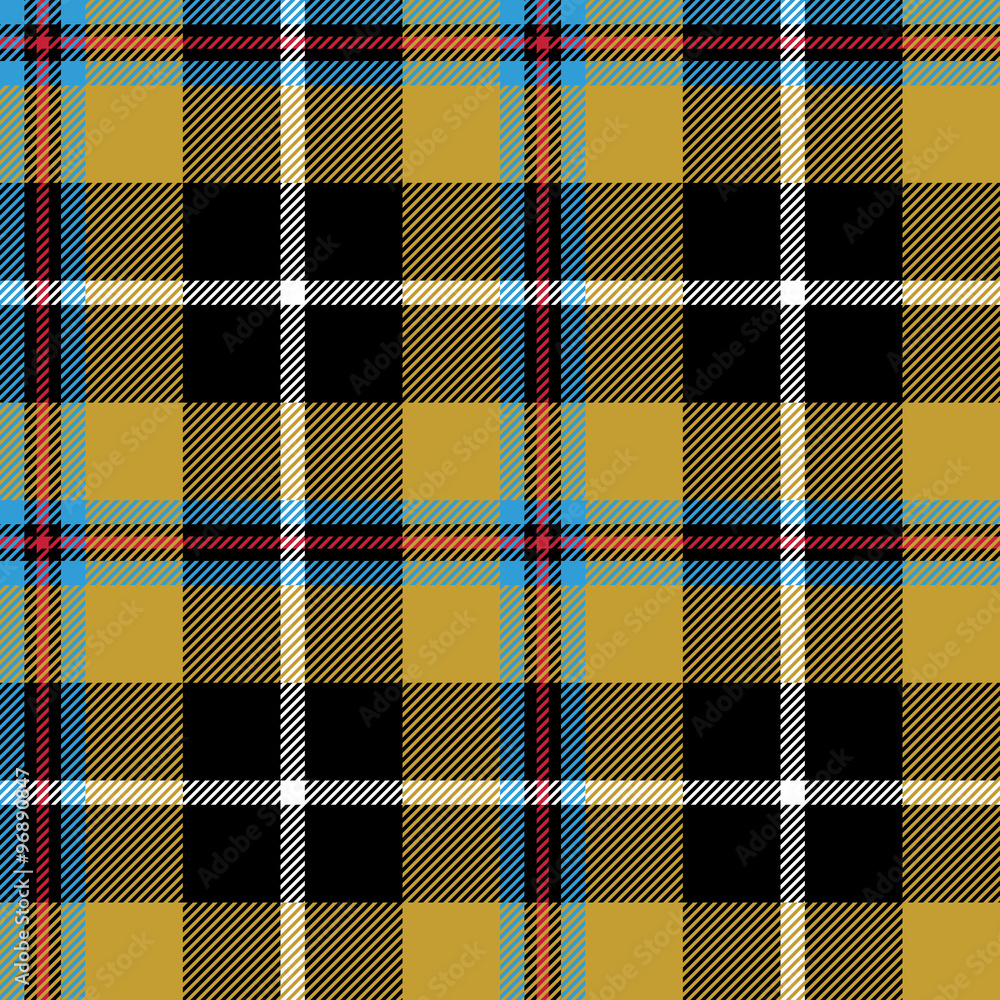cornish tartan fabric texture seamless pattern Stock Vector | Adobe Stock