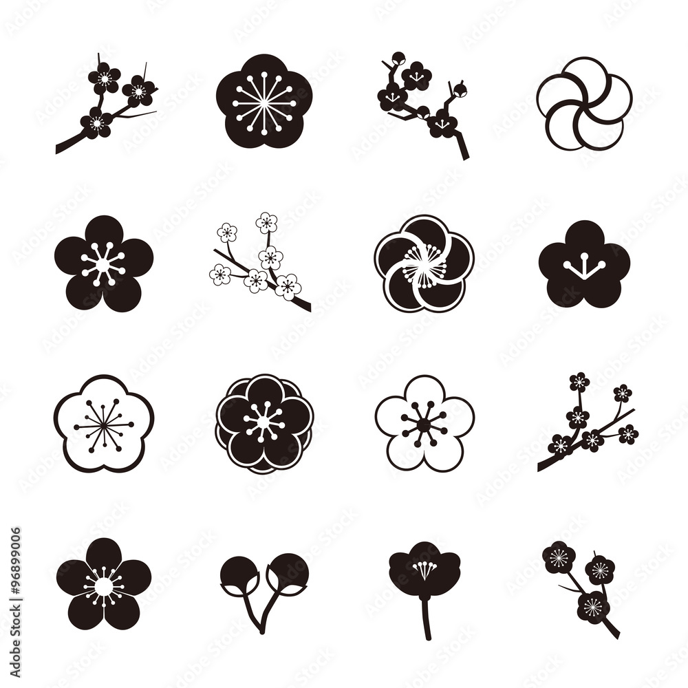 梅 アイコン Stock ベクター | Adobe Stock