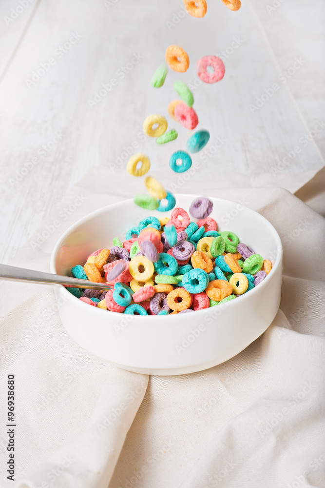 Bowl Of Colorful Cereal