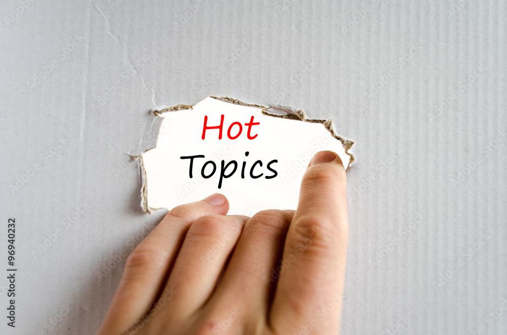 Hot topics text concept Stock Photo | Adobe Stock