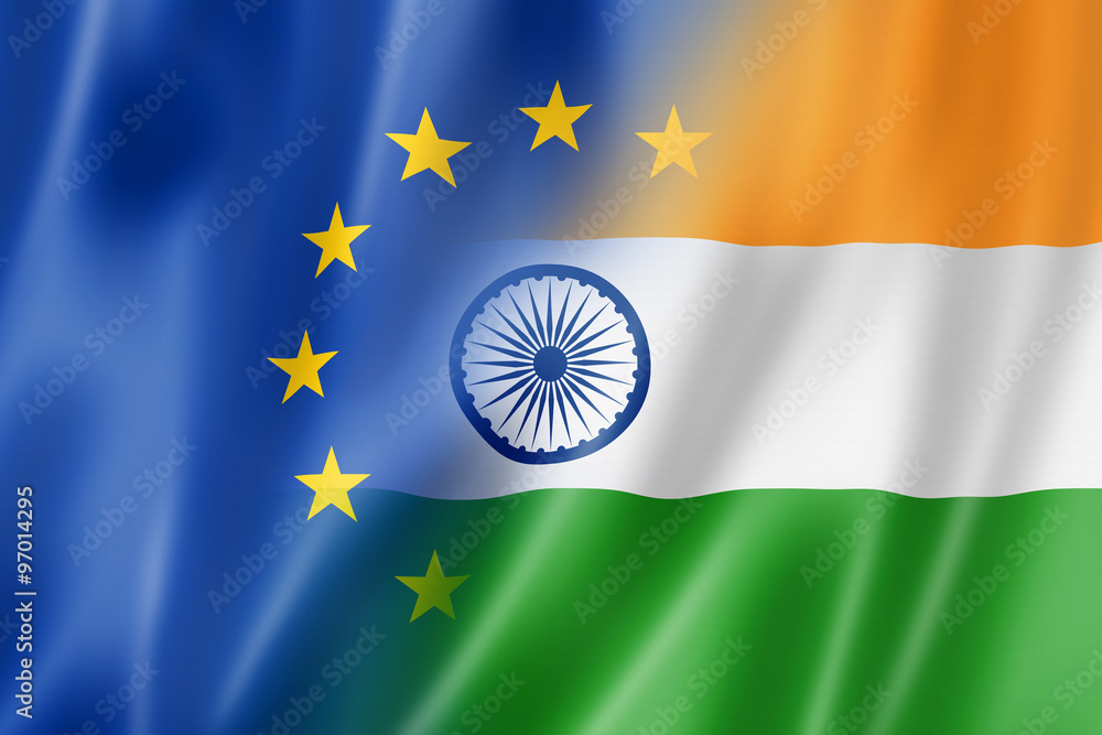 Europe and India flag Stock Illustration | Adobe Stock