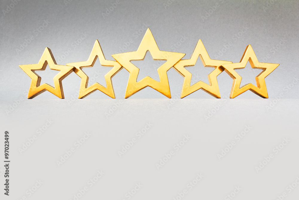 5 stars gray background copyspace Stock Photo | Adobe Stock