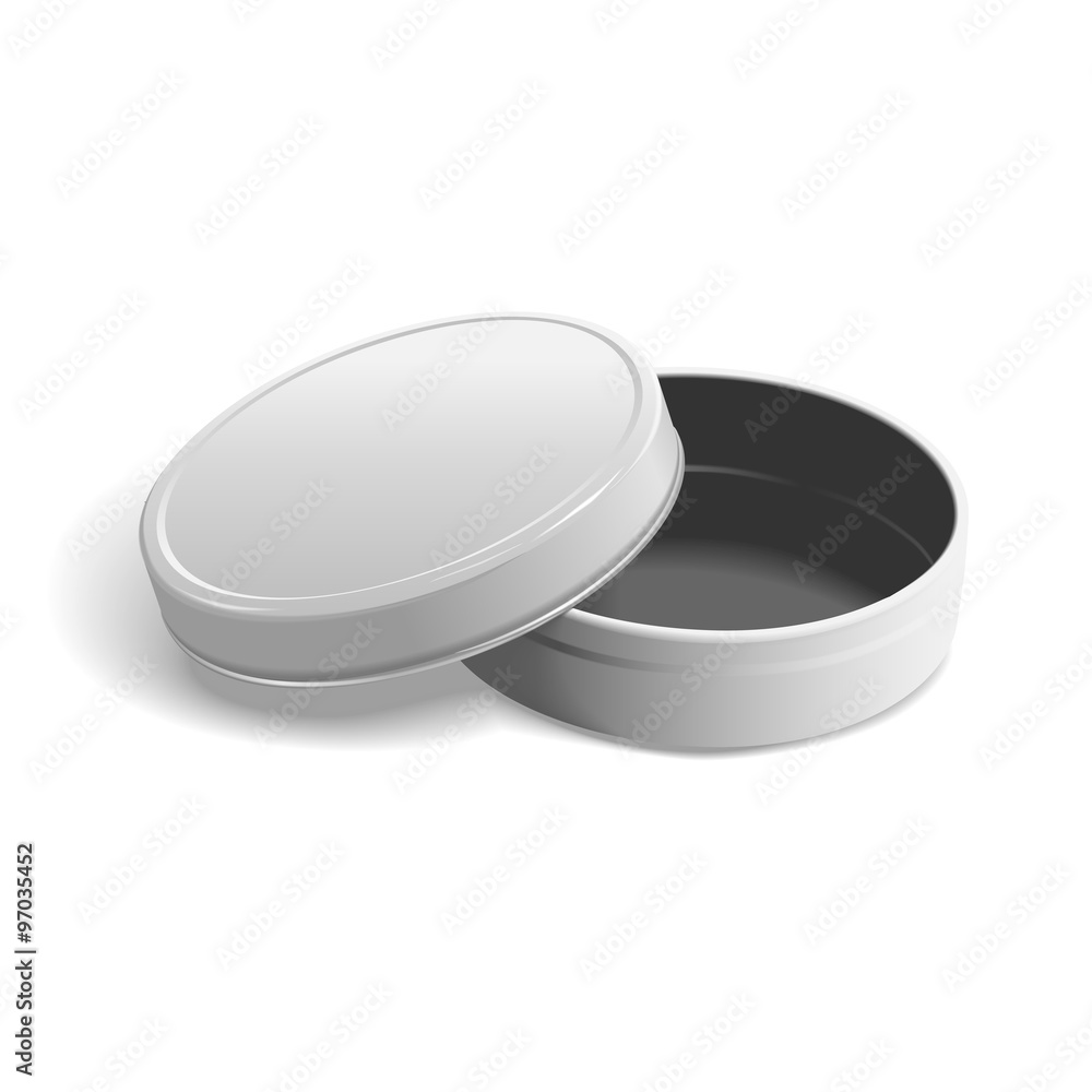 round metal box Stock Vector | Adobe Stock