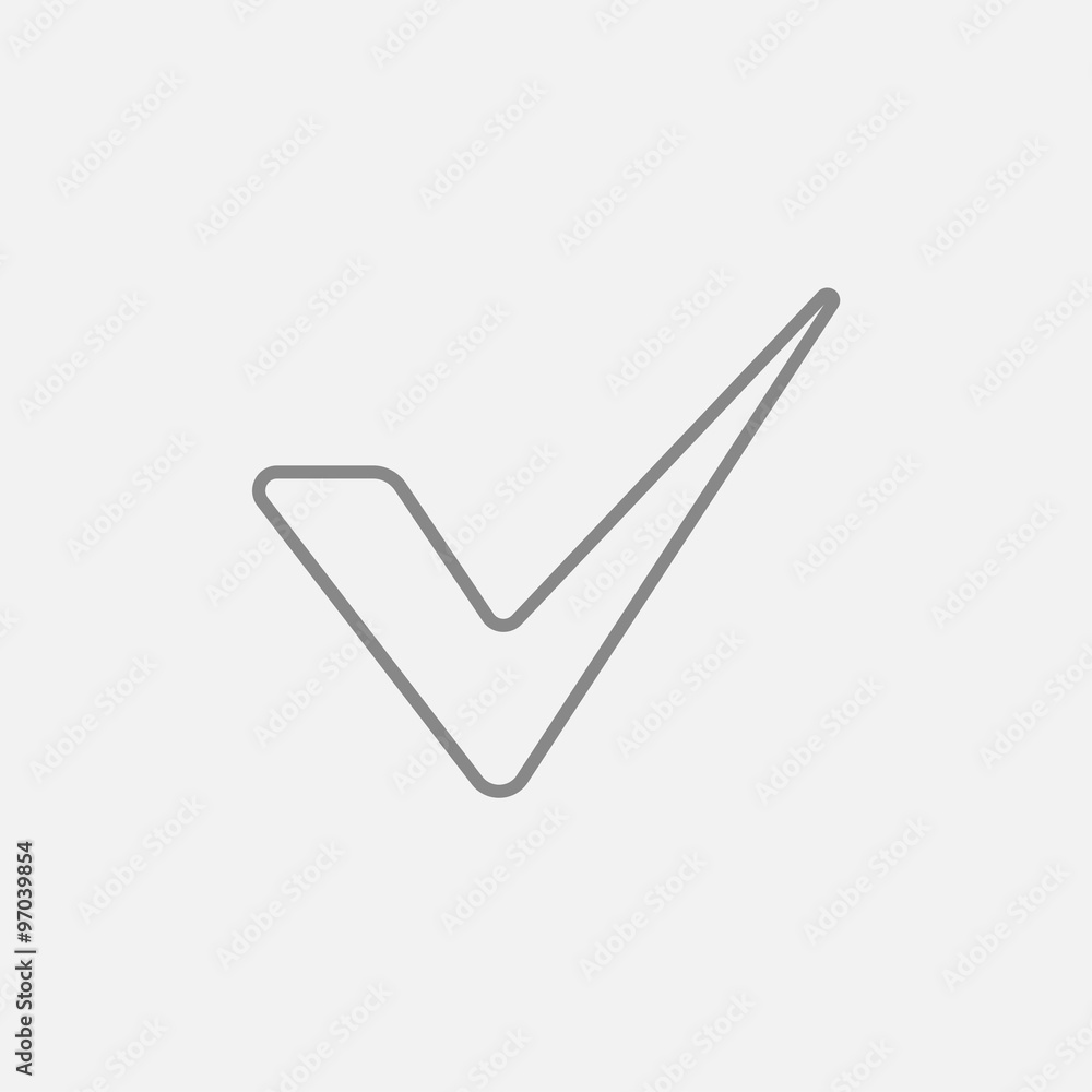 Tick line icon. Stock Vector | Adobe Stock