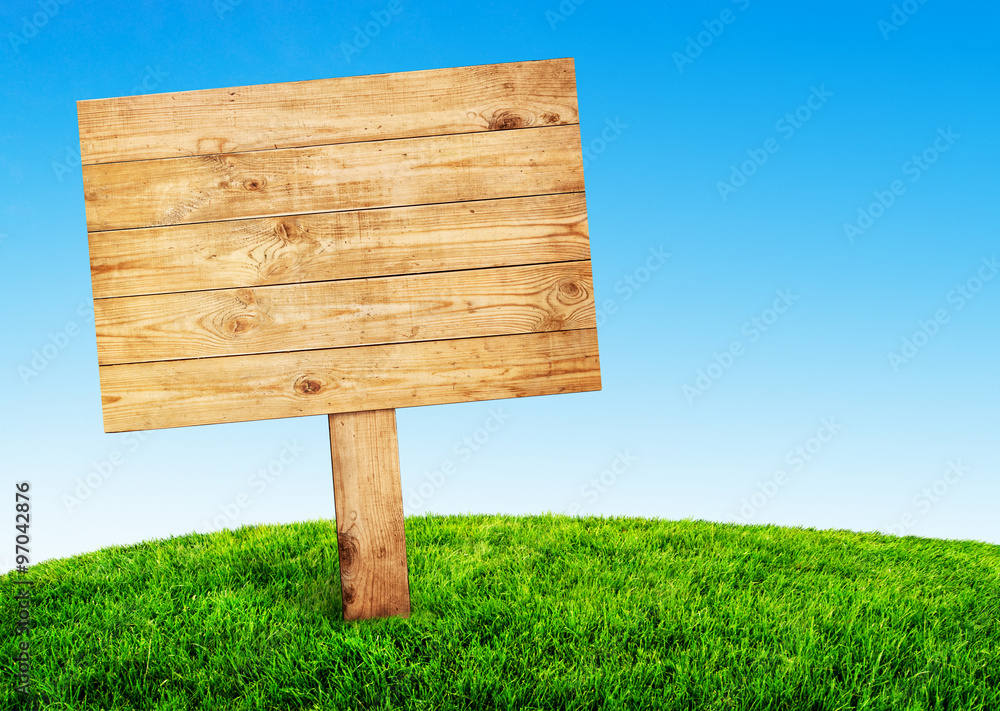 wooden billboard Stock Photo | Adobe Stock