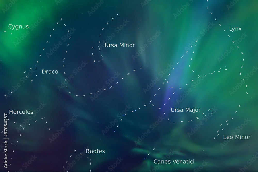 Constellations (Ursa Major, Ursa Minor, Lynx, Leo Minor, Canes Venatici ...