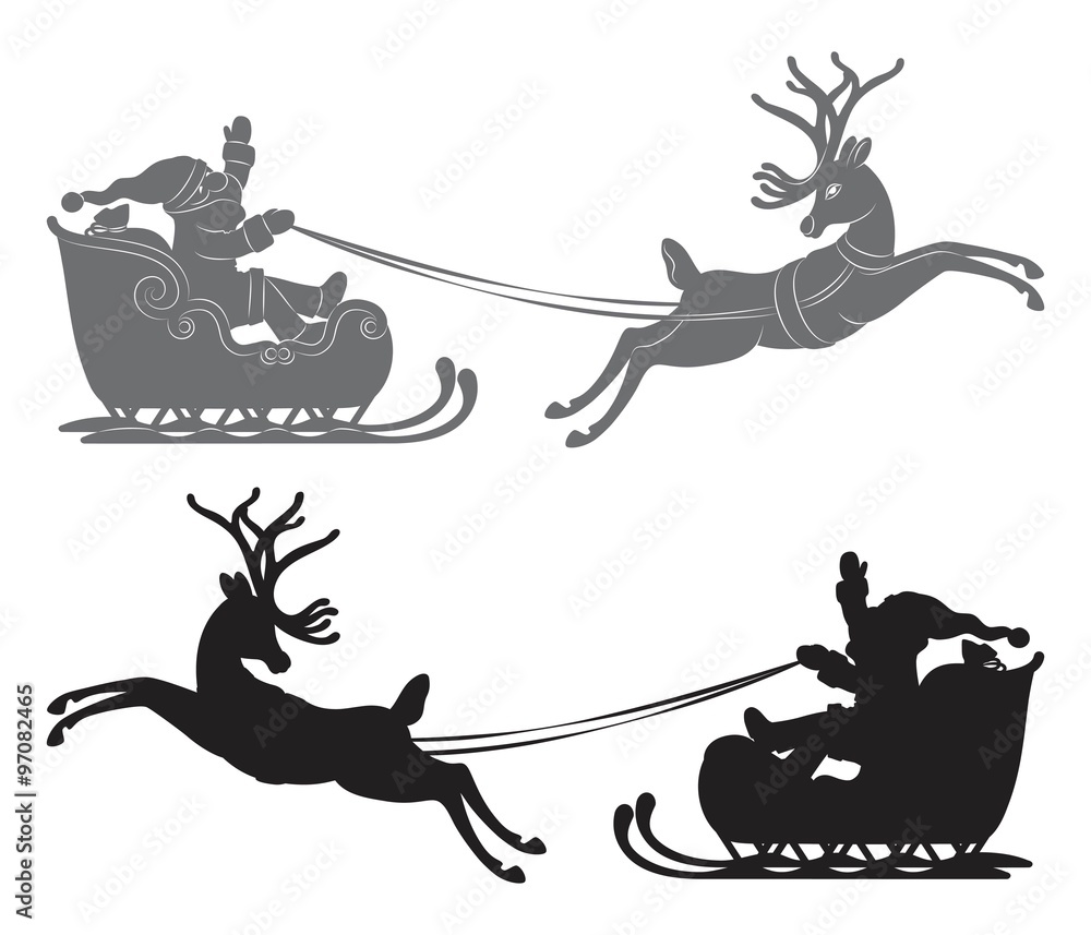 Flying Reindeer Vector