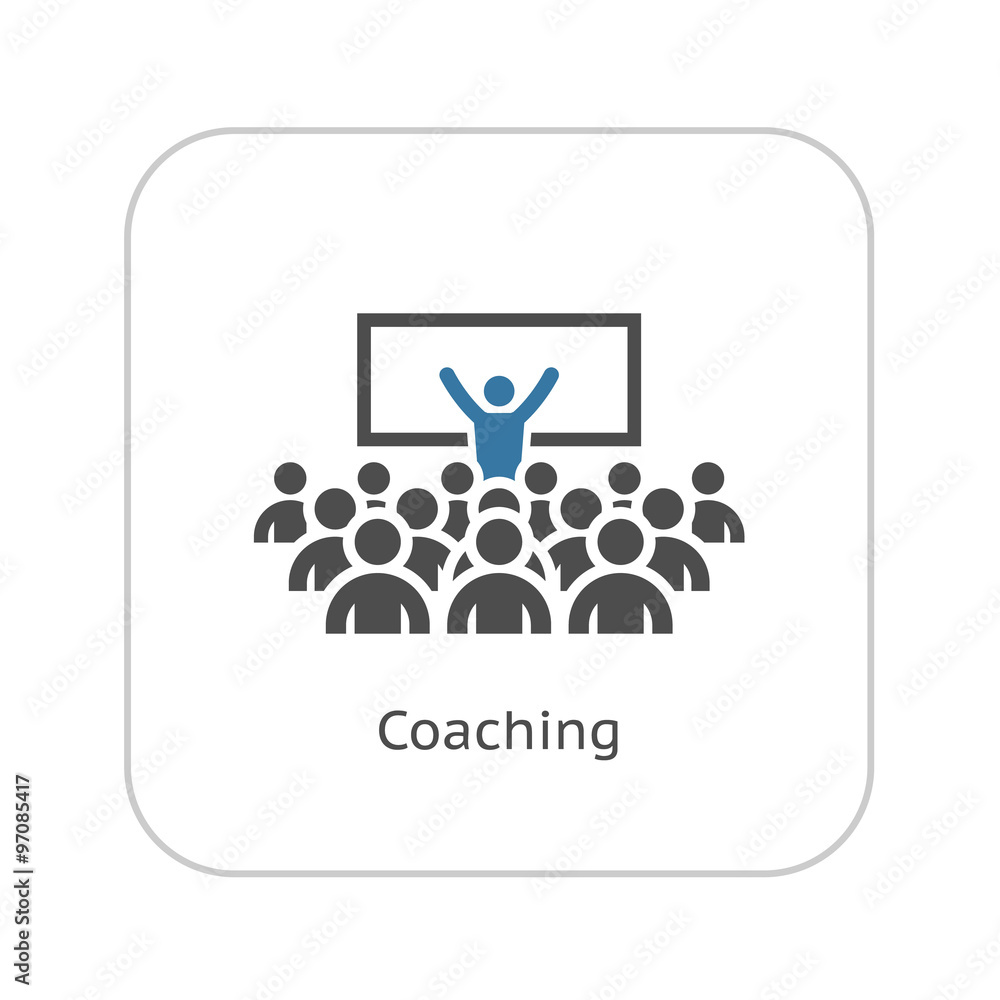 Coaching Icon. Business Concept. vector de Stock | Adobe Stock