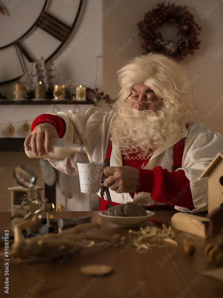 Santa Claus at Home Stock Photo | Adobe Stock