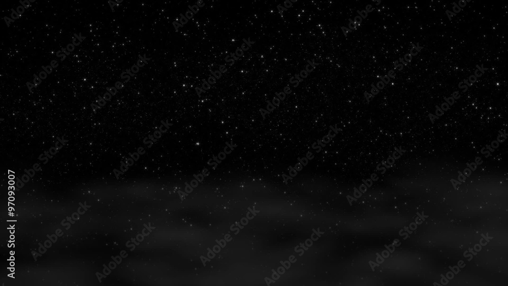 Perfectly seamless loop features hundreds of twinkling stars with a ...