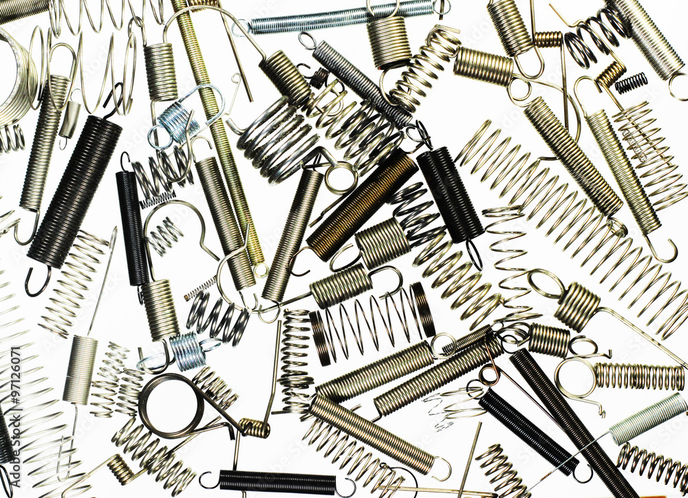 silhouettes of springs on white background Stock Photo | Adobe Stock