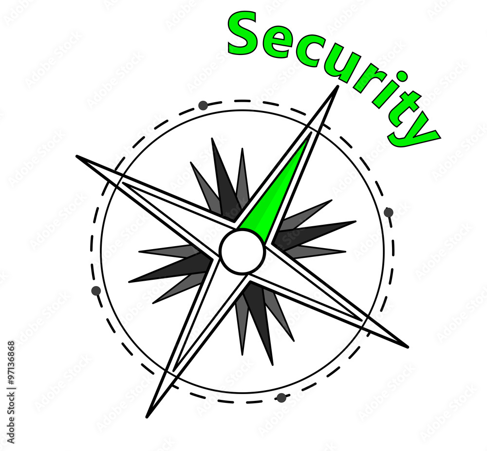 Compass - Security Stock-Vektorgrafik | Adobe Stock